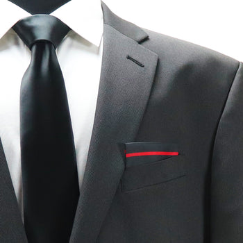 Red Line Pocket Square - Pocket Square Heroes